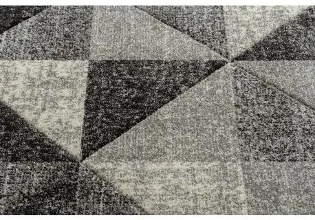 koberec FEEL 5672/16811 TROJÚHELNÍKY šedá / antracitová / krémovýová velikost 280x370 cm | krásné koberce cz