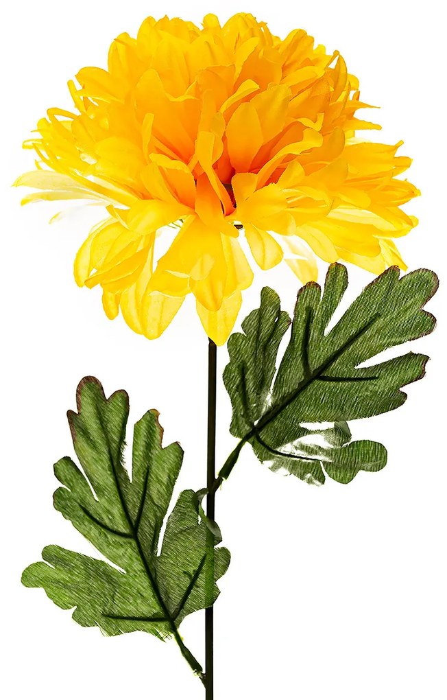Umělá květina Chrysantéma 50 cm, žlutá