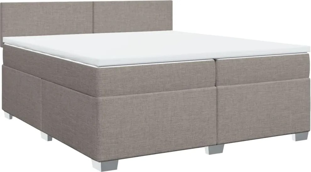 Box spring postel s matrací taupe 200x200 cm textil 3288292
