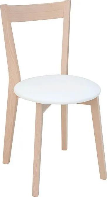 Nábytkáři BRW židle  IKKA dub sonoma/bílá   (TX069/TK1089 - Eco soft 1 white-ekokůže)