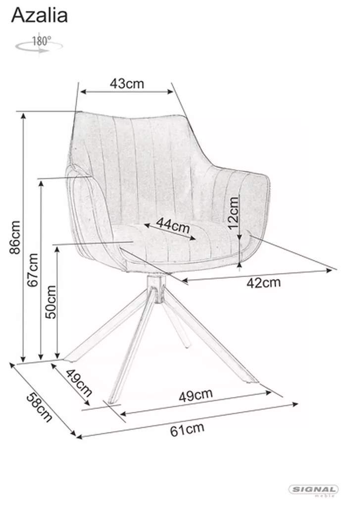Otočné jídelní křeslo Azalia Brego - výběr z 5 provedení