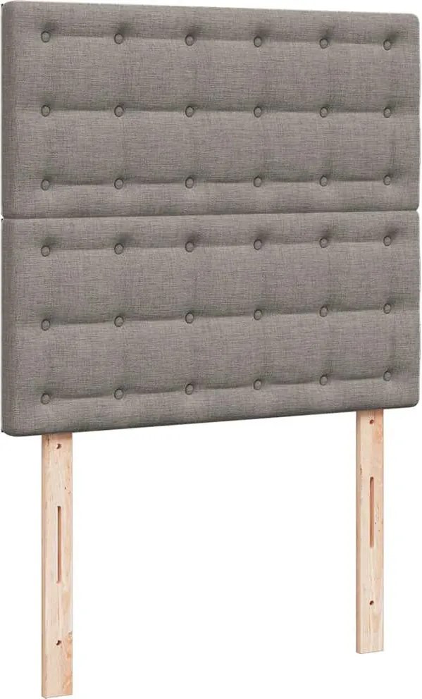 Box spring postel s matrací taupe 90x200 cm textil 3291957