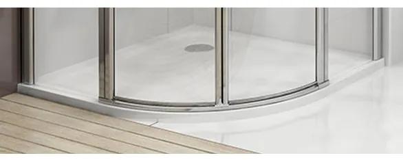 Ravak Chrome Sprchové dveře s pevným segmentem 100 cm, Alu/Transparent 0QVACC00Z1 CSD2-100