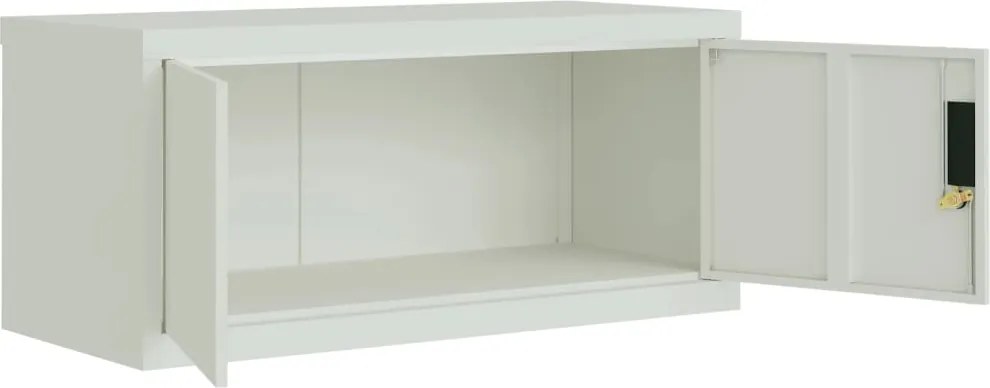 Kartotéka světle šedá 90 x 40 x 130 cm ocel 3188317