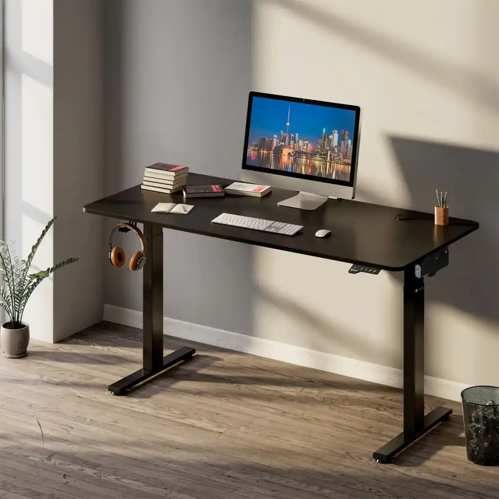 Goleto Kancelářský PC stůl 120x60 cm | černý | BIANO