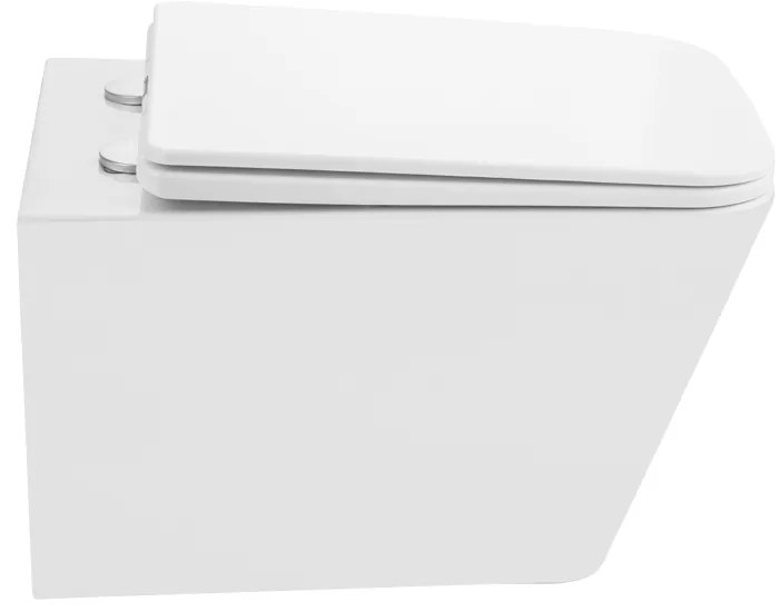 Gamma Mut-302, závěsná WC mísa Tornado/Rimless 520x355x360 mm + SLIM toaletní sedátko, bílá lesklá, GMA-MUT-302