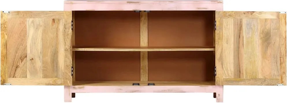 Příborník světle růžový 110x35x70 cm masivní mangovníkové dřevo 247764