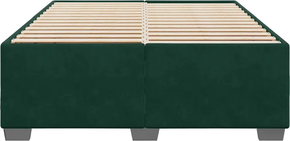 Rám postele bez matrace tmavě zelená 140 x 190 cm samet 3284634