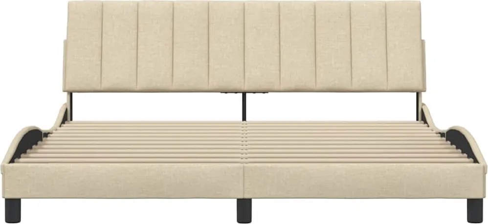 Rám postele bez matrace Hanko krémový 180 x 200 cm textil 3310410