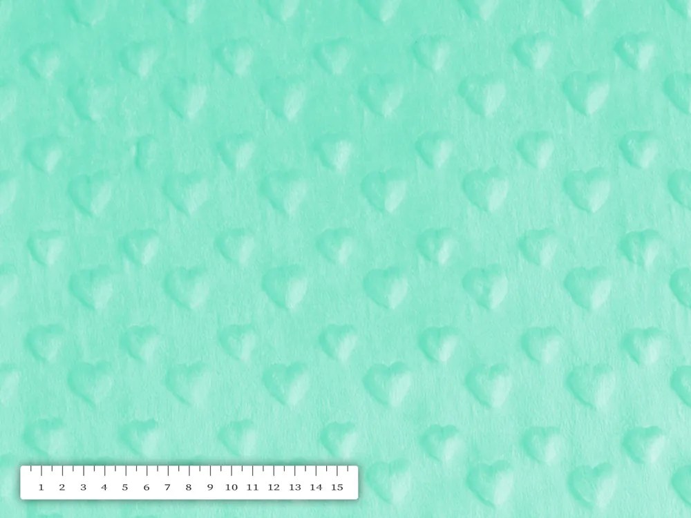 Biante Dětský povlak na polštář Minky 3D srdíčka MKS-002 Mintový 35 x 45 cm
