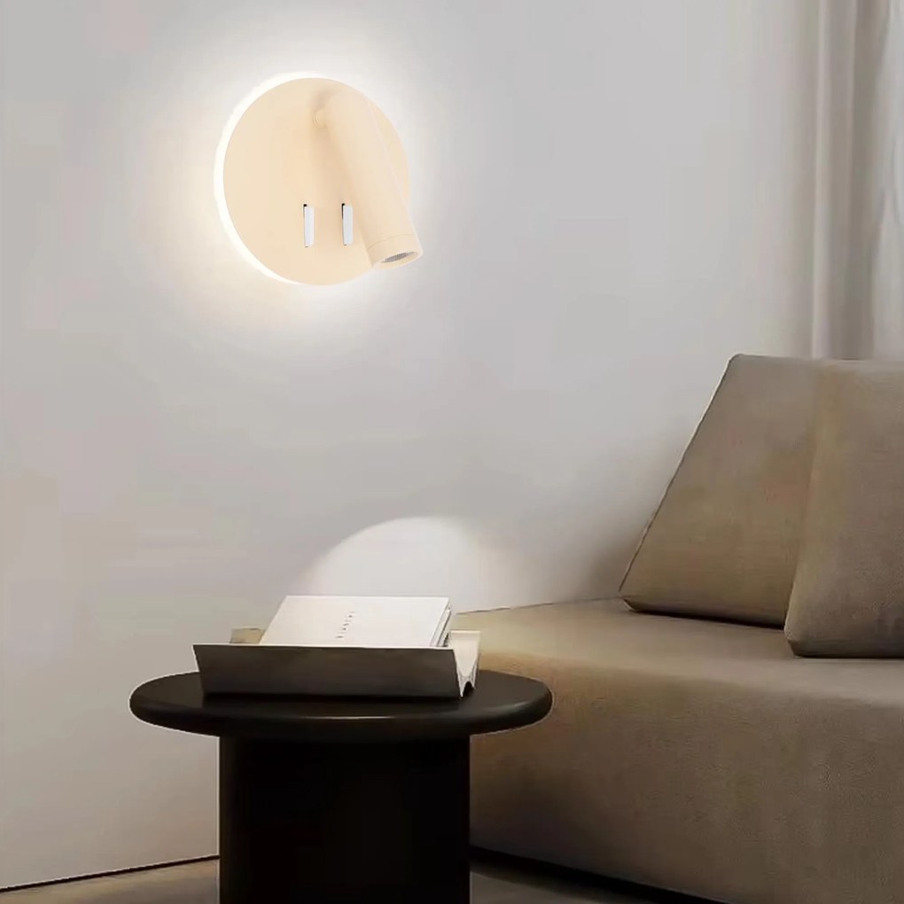 Toolight Toolight, LED nástěnné svítidlo 16x14cm, 10W, APP1615-1W, béžová, OSW-06530