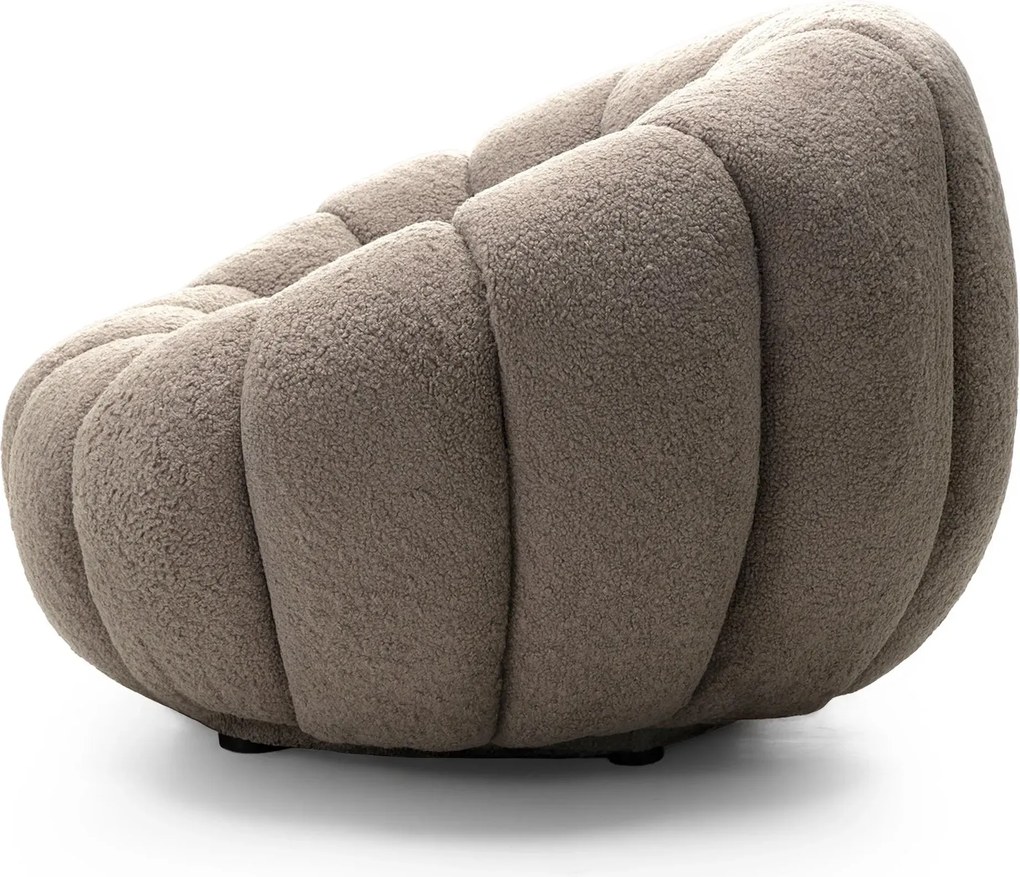 Designové otočné křeslo Venezia bouclé cappuccino