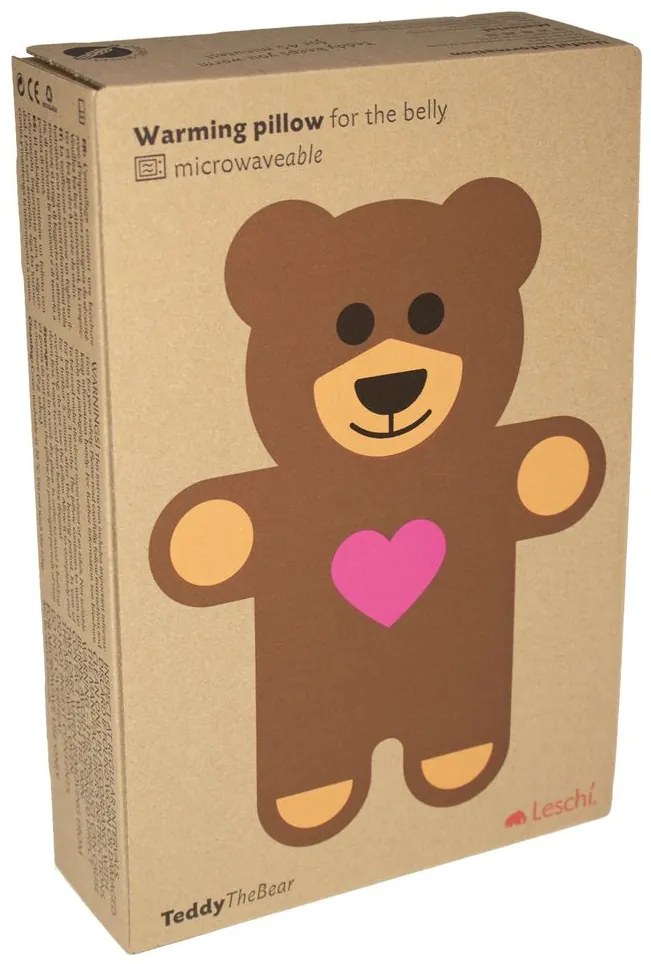 LESCHÍ Hřející polštářek Teddy 36x26cm hnědá