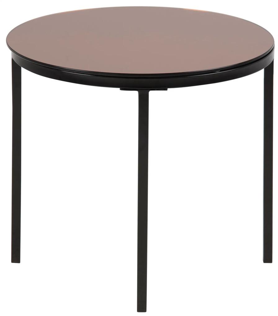 Design Scandinavia Konferenční / noční stolek skleněný Gira, 50 cm