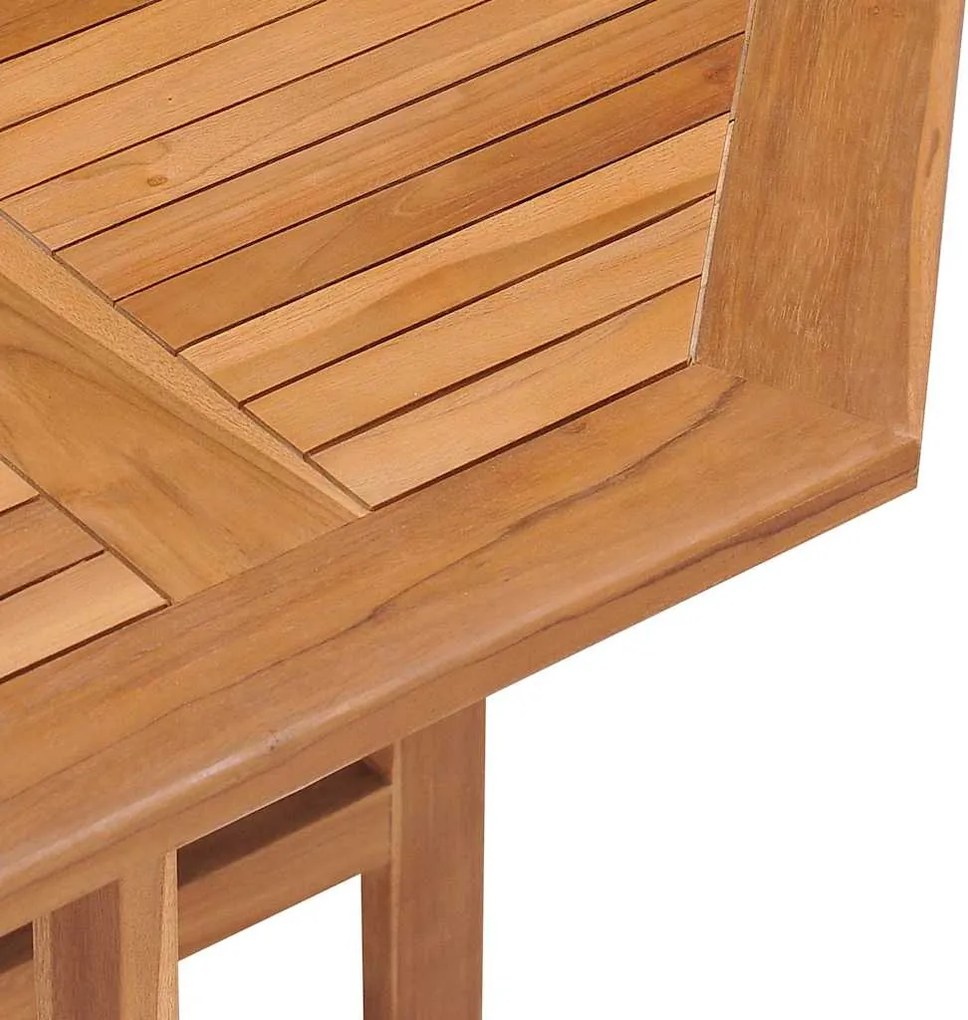 Skládací zahradní jídelní stůl 90 x 90 x 75 cm masivní teak 315447