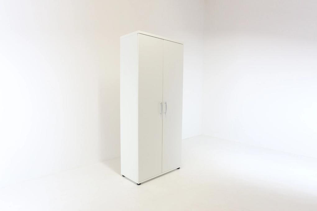 Skříň šatní, MDD, 183x80x38,5 cm, bílá