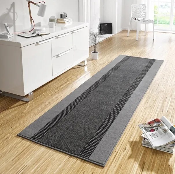 Hanse Home, Běhoun Basic 102497, 80x250, šedá, chodba / předsíň