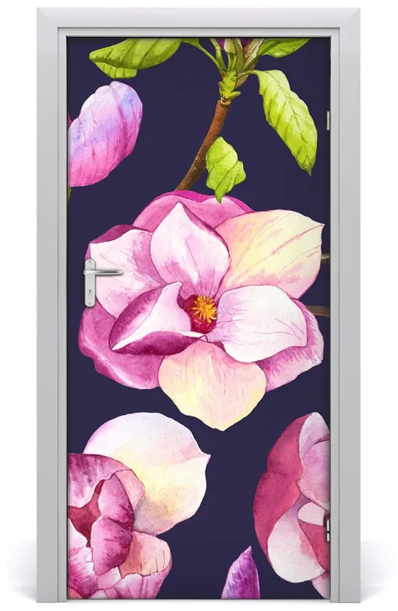 Samolepící fototapeta na dveře magnolie 85x205 cm