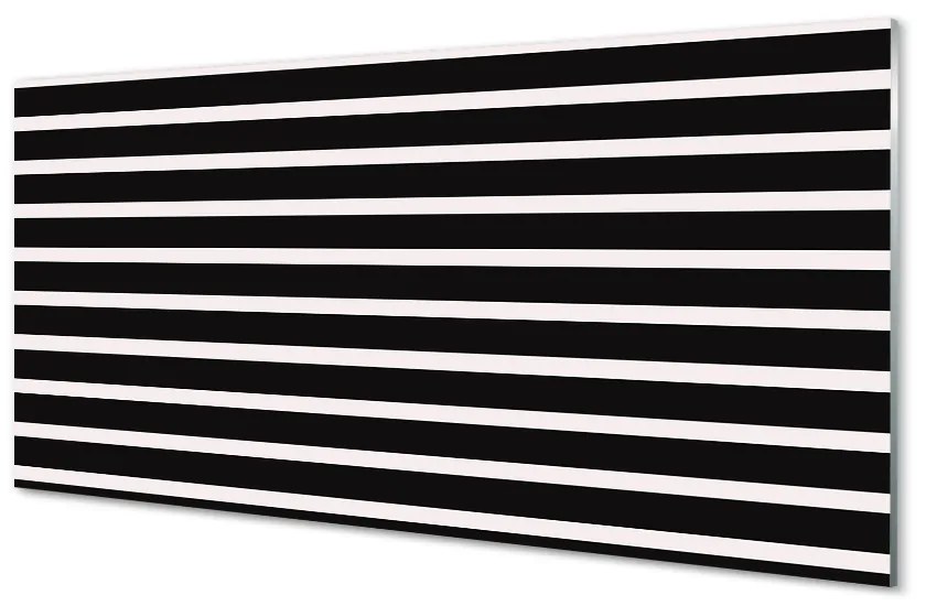 akrylový obraz Pravidelné černé pruhy 100x50 cm