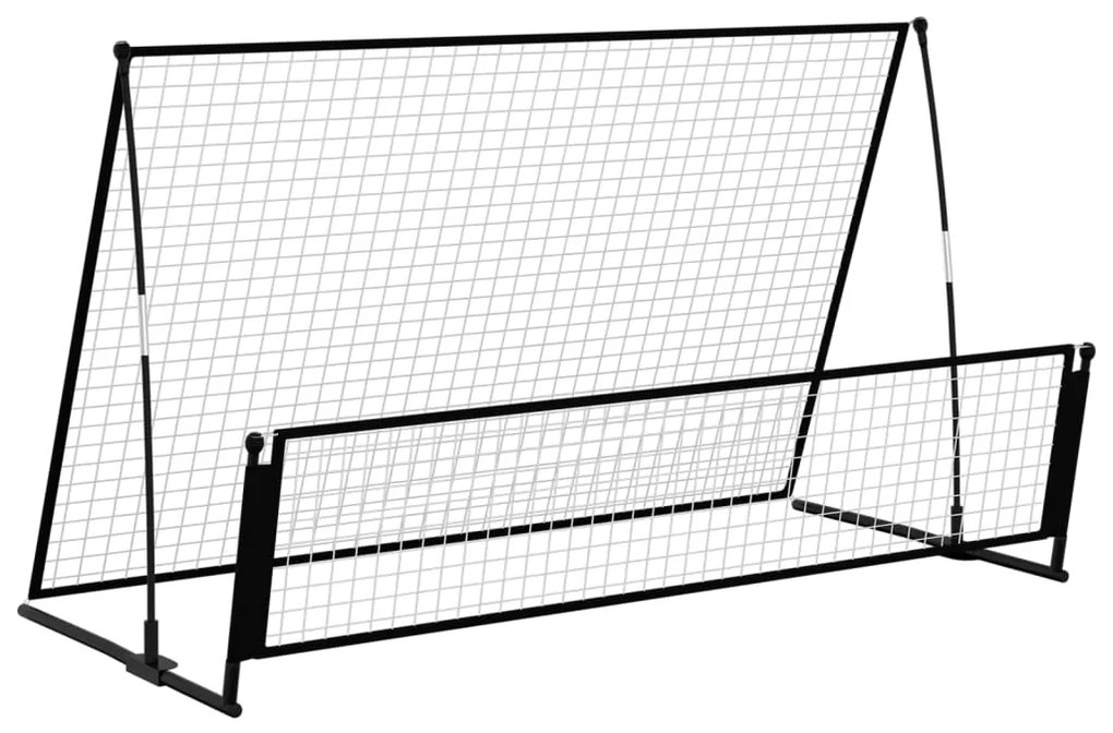 Fotbalový rebounder 2 v 1 202 x 104 x 120 cm ocel - Default Title