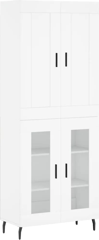 Skříň highboard bílá 69,5 x 34 x 180 cm kompozitní dřevo 3199633