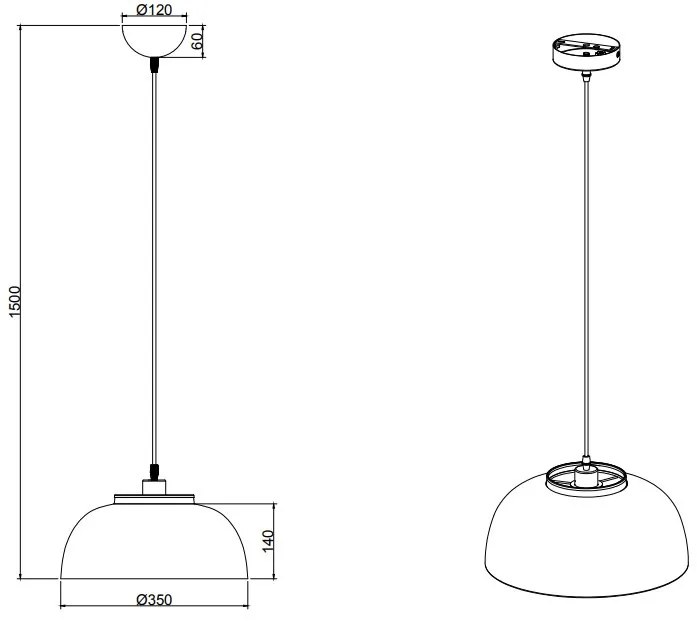 Lustr Punch, černo-zlatý
