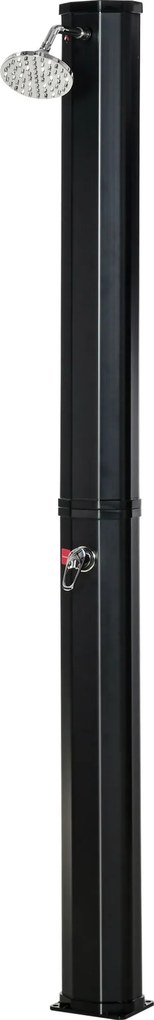 Outsunny 55° Solární Sprcha do Zahrady, 35L Sprcha s Mísicím Ventilem pro Bazén a Kempování, Černá | Aosom