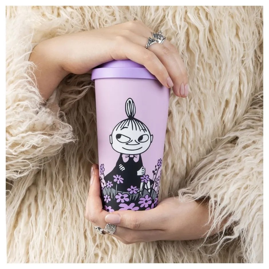 Cestovní hrnek Little My Louka šeříkový 450ml, NordicBuddies Finsko
