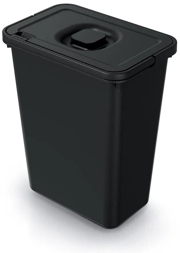 Odpadkový koš System Flad s víkem 10 L černý