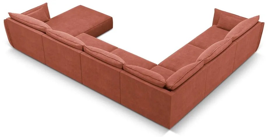 Červená rohová pohovka (levý roh) Vanda – Mazzini Sofas