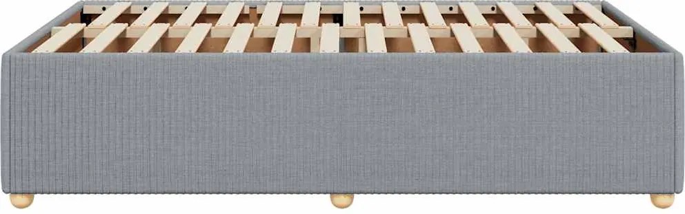 Rám postele bez matrace světle šedá 120 x 200 cm textil 3284928