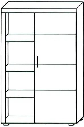 SAMBA k | regál 2 | 90 cm | san marino/krémová