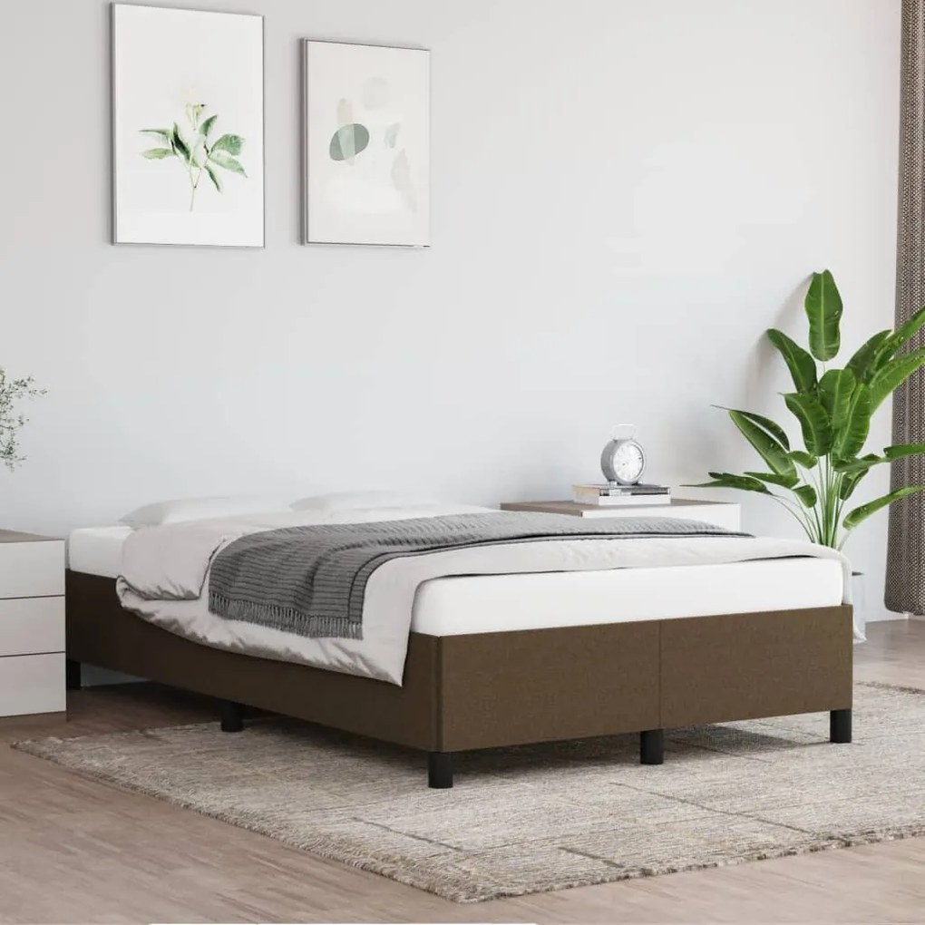 Rám postele bez matrací tmavě šedá 120x190 cm textil 3269634