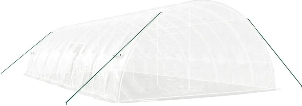 Skleník s ocelovým rámem bílý 72 m² 12 x 6 x 2,85 m 3188120