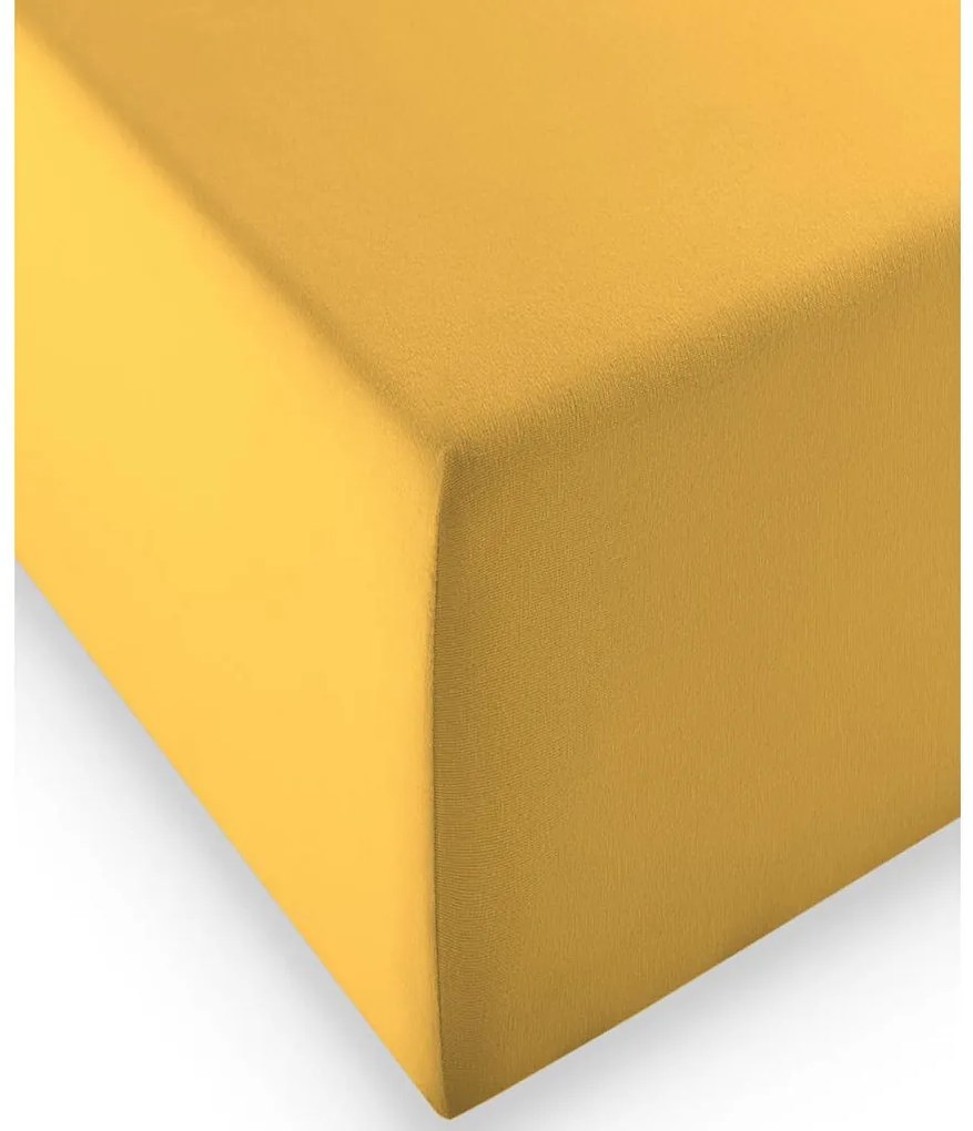 XXXLutz ELASTICKÉ PROSTĚRADLO, žlutá, 200/200 cm Fleuresse - Prostěradla