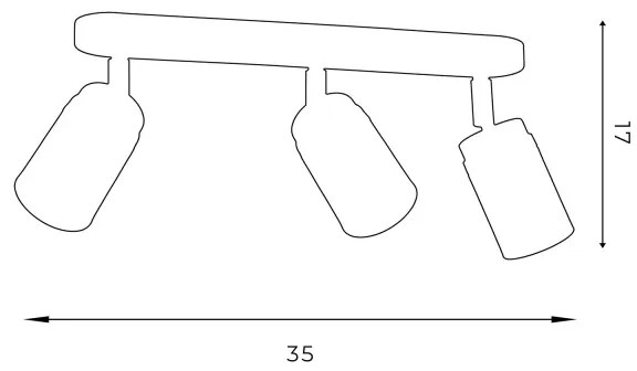 Bodové svítidlo RENO 3xGU10/8W/230V černá/chrom