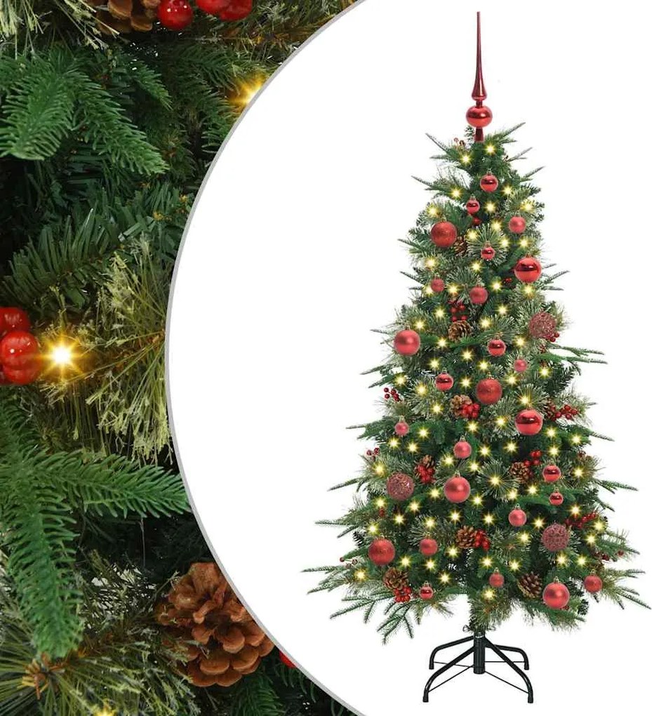 Umělý Skládací Vánoční Strom s stojanem Zelená 150 cm PE a PVC 3397406