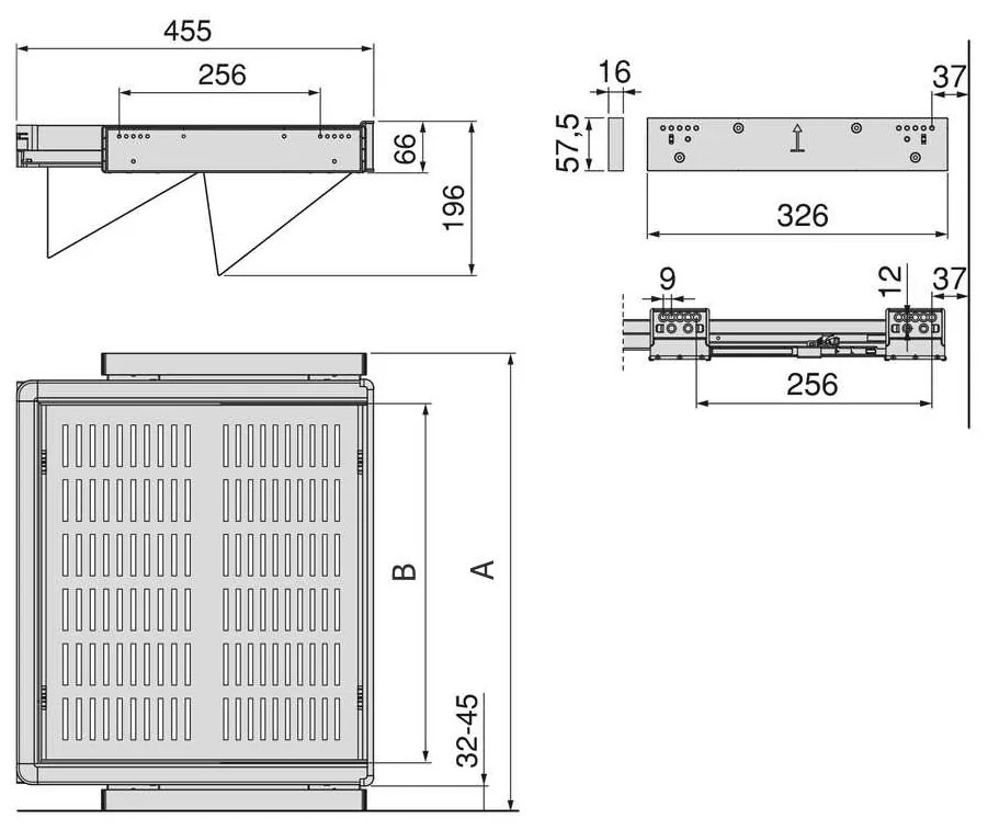 EMUCA Výsuvný botník do rámu Quartz – titan Šířka rámu (mm): 900