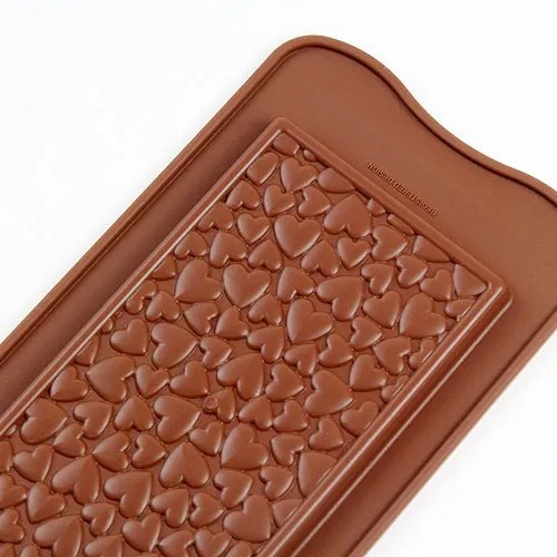 Silikomart, Silikonová forma na čokoládu SCG38 Love Choco Bar | srdíčka
