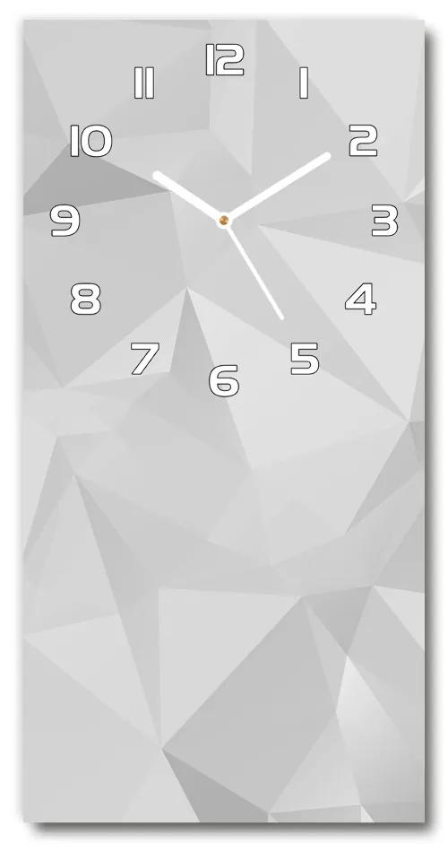 Wallmuralia Nástěnné hodiny Abstrakce trojúhelníky 30x60 cm