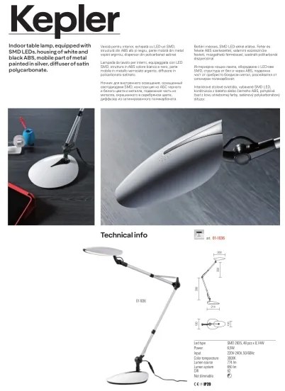 Redo 01-1036 - LED Stolní lampa KEPLER VEIOZA LED/6.5W/230V