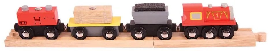 Bigjigs Rail Nákladní vlak + koleje