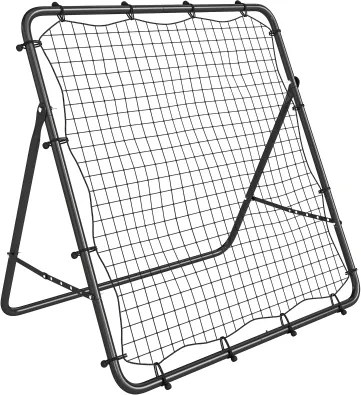 SPORTNOW Rebounder pro fotbal, skládací nastavitelné odrazové desky s 5 úhly nastavení a 120 x 120 cm zpětnou sítí