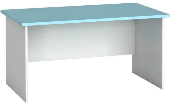 B2B Partner Kancelářský psací stůl PRIMO, rovný 140 x 80 cm, bílá/azurová