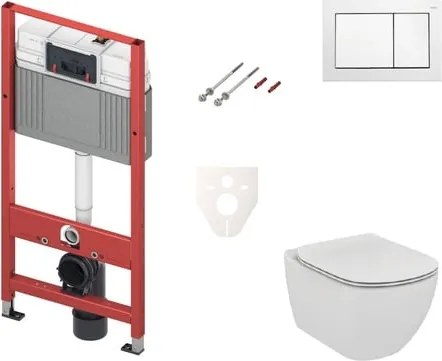 Cenově zvýhodněný závěsný WC set TECE do lehkých stěn / předstěnová montáž + WC Ideal Standard Tesi SIKOTSF0