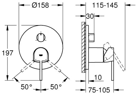GROHE 24093003 - Baterie PLUS lesklý chrom