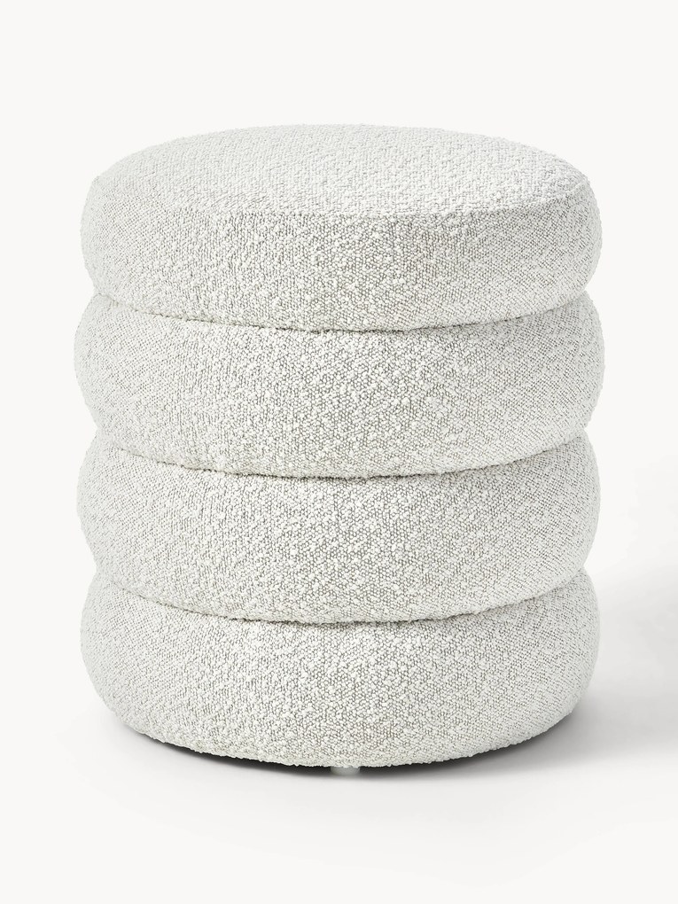 Čalouněný bouclé puf Alto
