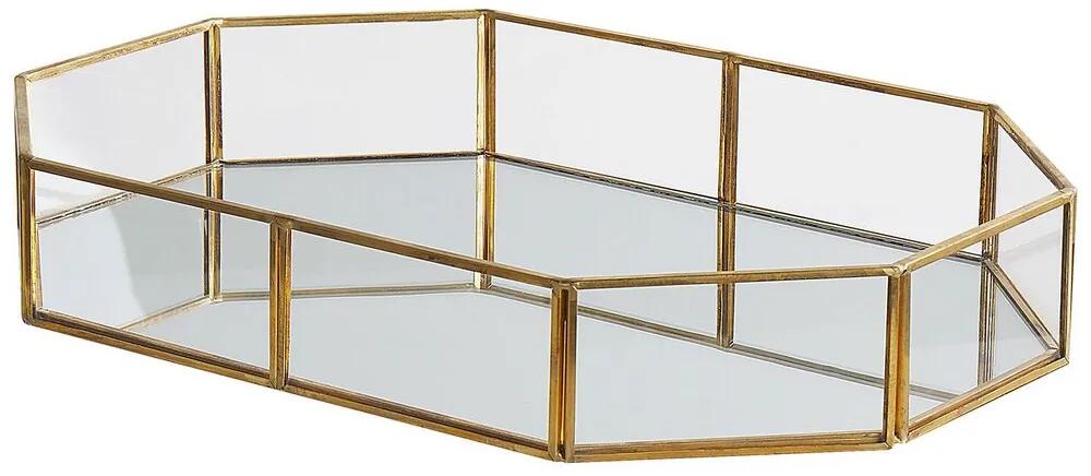 Zrcadlový dekorativní podnos zlatý CHABRIS Beliani