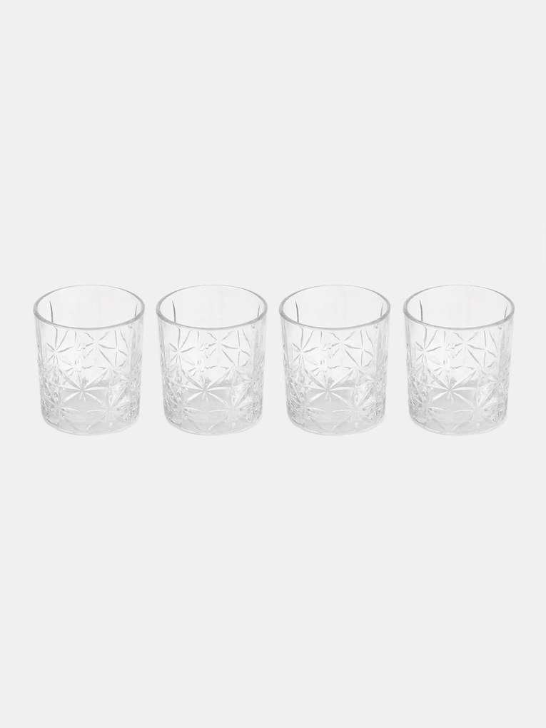 Sinsay - Sklenice s reliéfním vzorem 4 pack - clear
