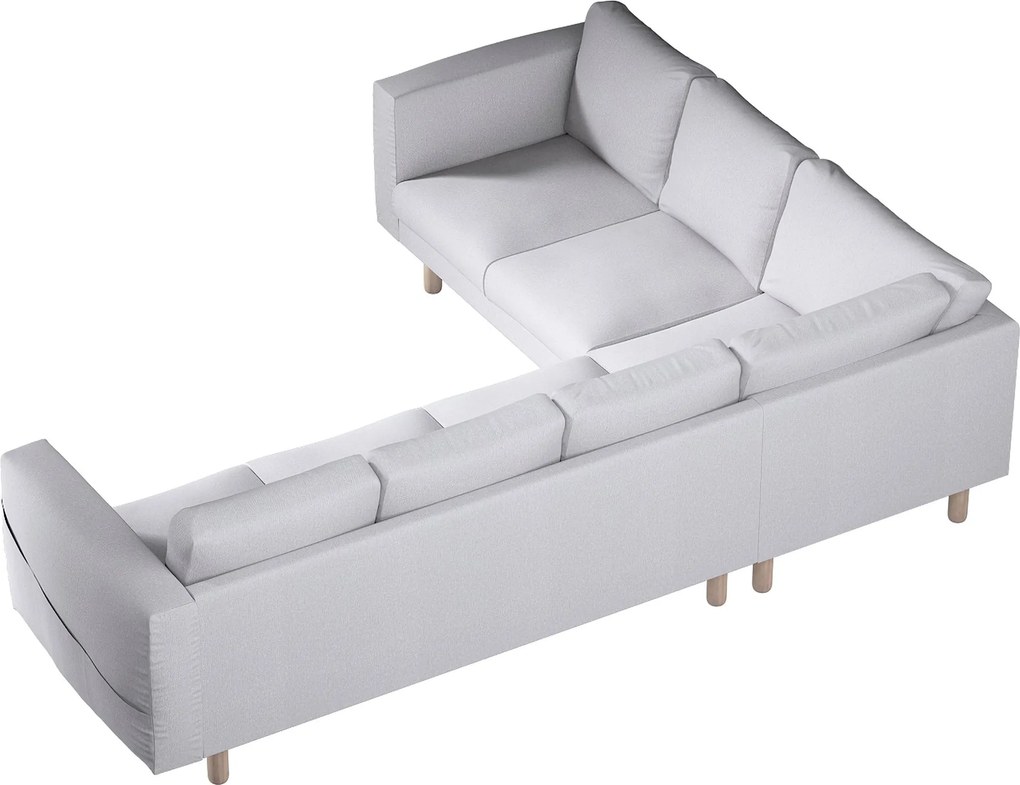 Potah na pohovku IKEA Norsborg rohová 5-místná barva šedá látka pletený vzor